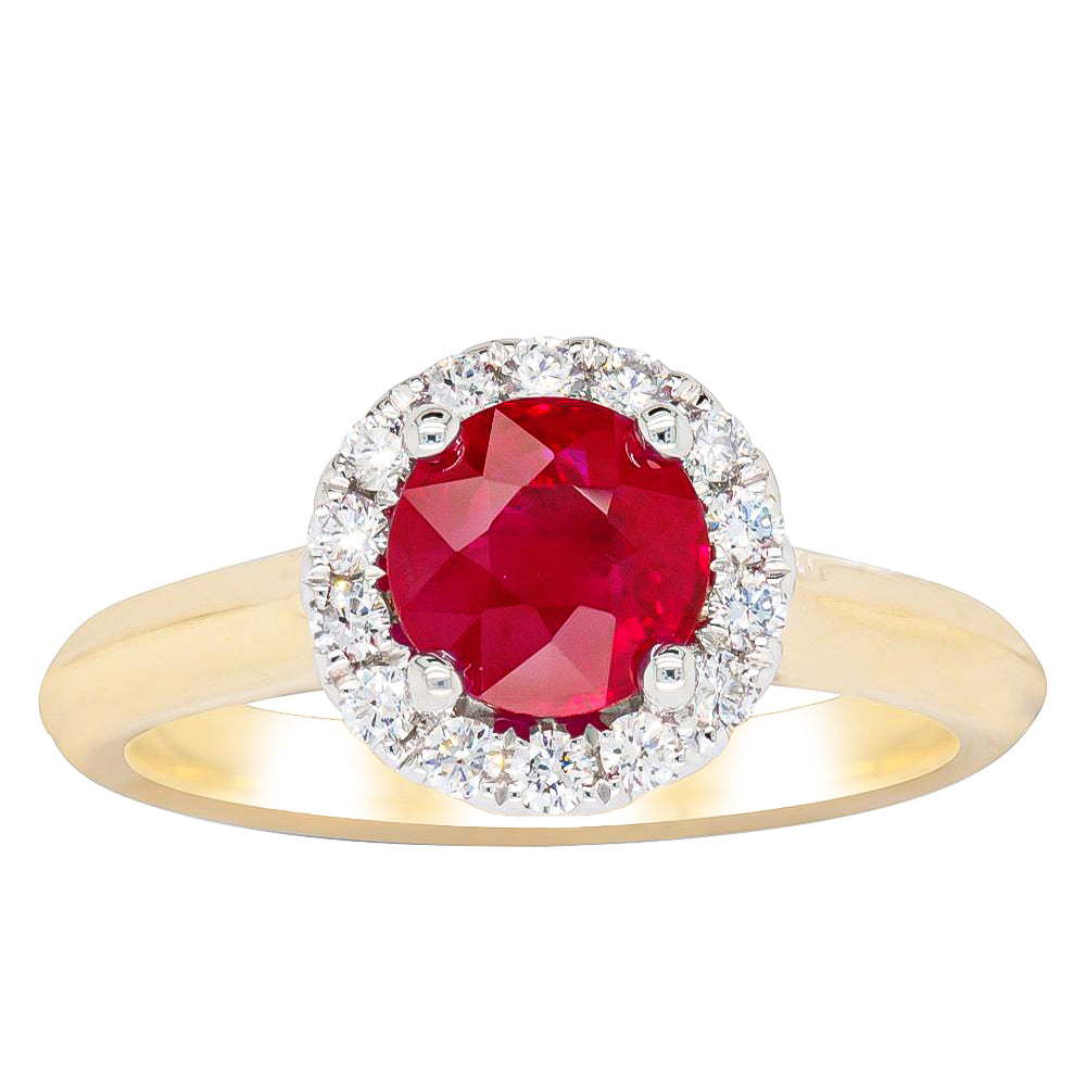 18ct Yellow/White Gold Ruby & Diamond Eclipse Ring - W&H – Walker & Hall