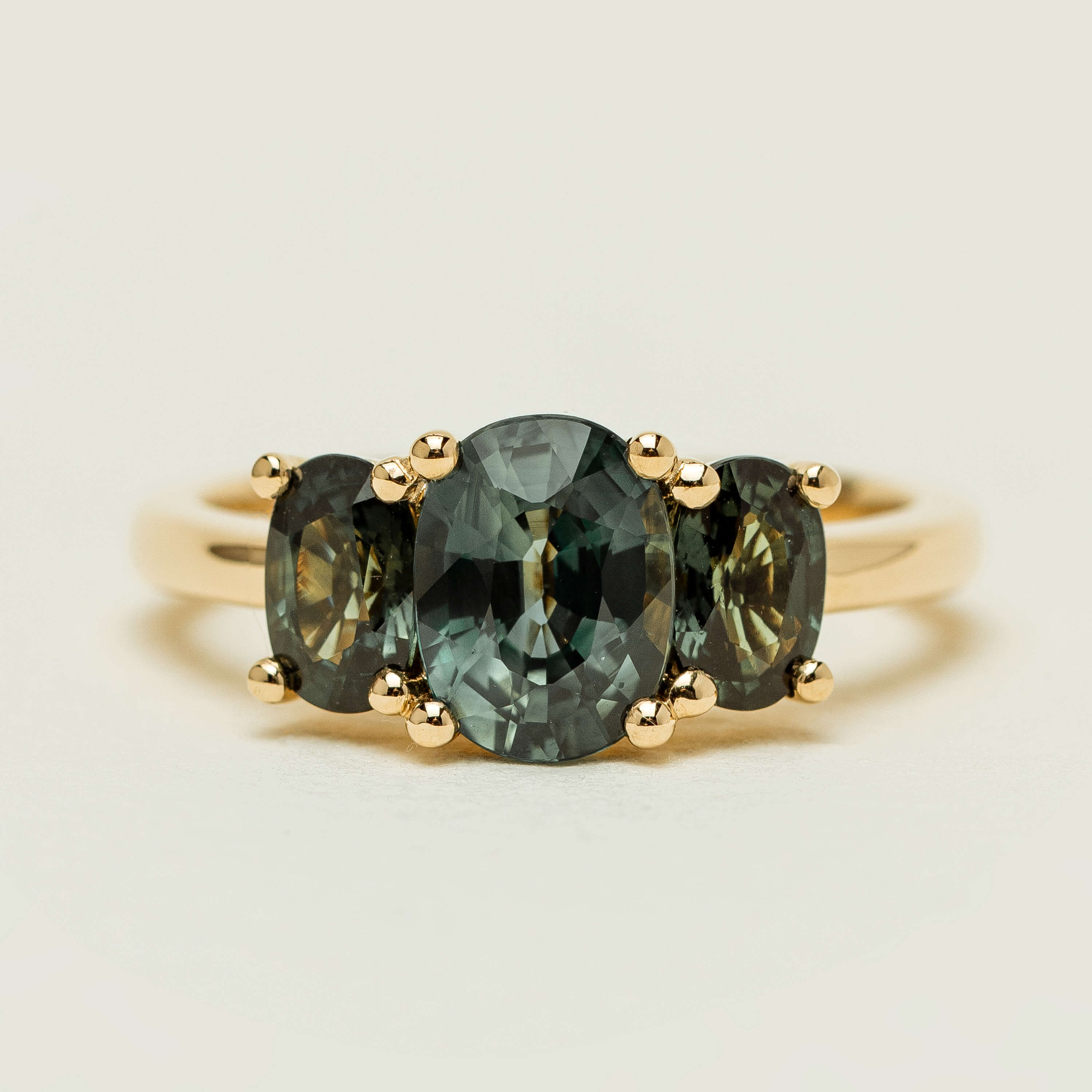 18ct Yellow Gold 2.92ct Green Sapphire Odyssey Ring-W&H – Walker & Hall