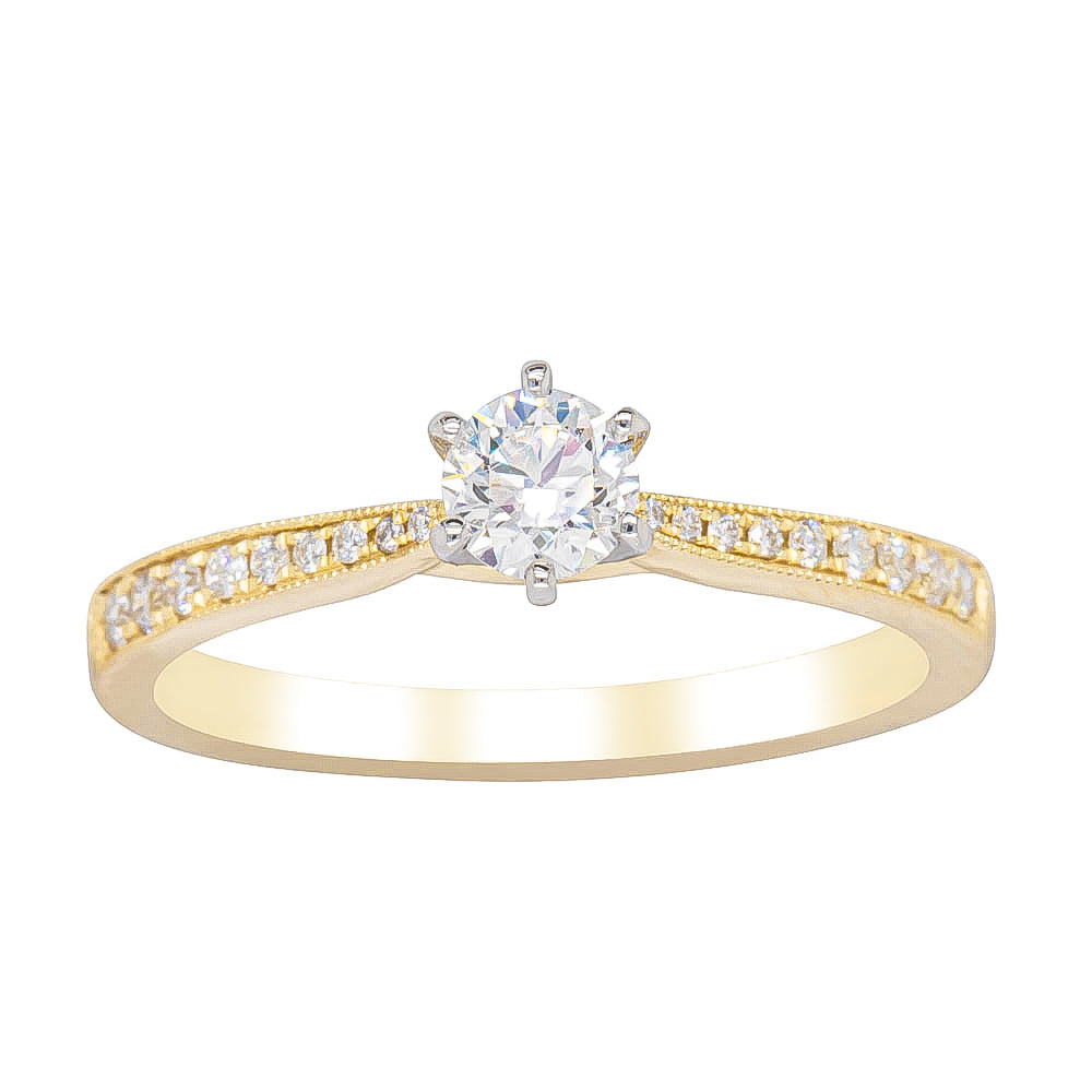 18ct Yellow Gold .32ct Diamond Zenith Ring - Walker & Hall