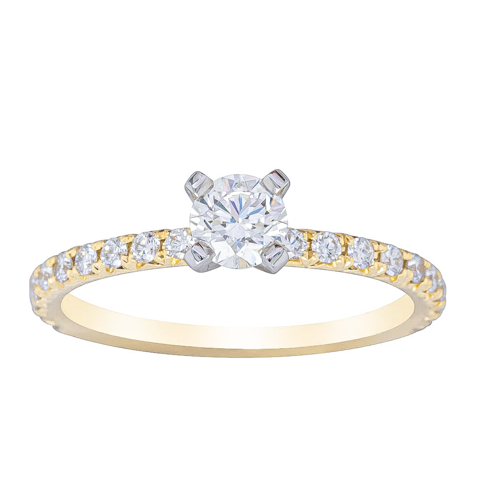 18ct Yellow Gold .43ct Diamond Comet Ring - Walker & Hall