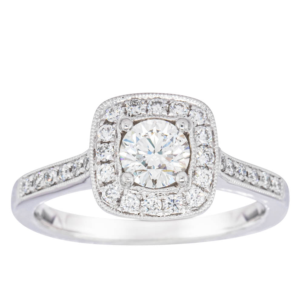 18ct White Gold .50ct Diamond Aurora Ring - Walker & Hall