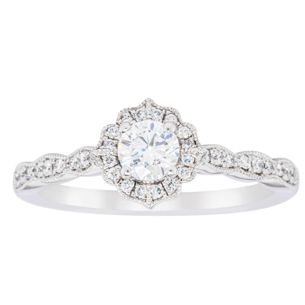 18ct White Gold .30ct Diamond Paramount Ring - Walker & Hall