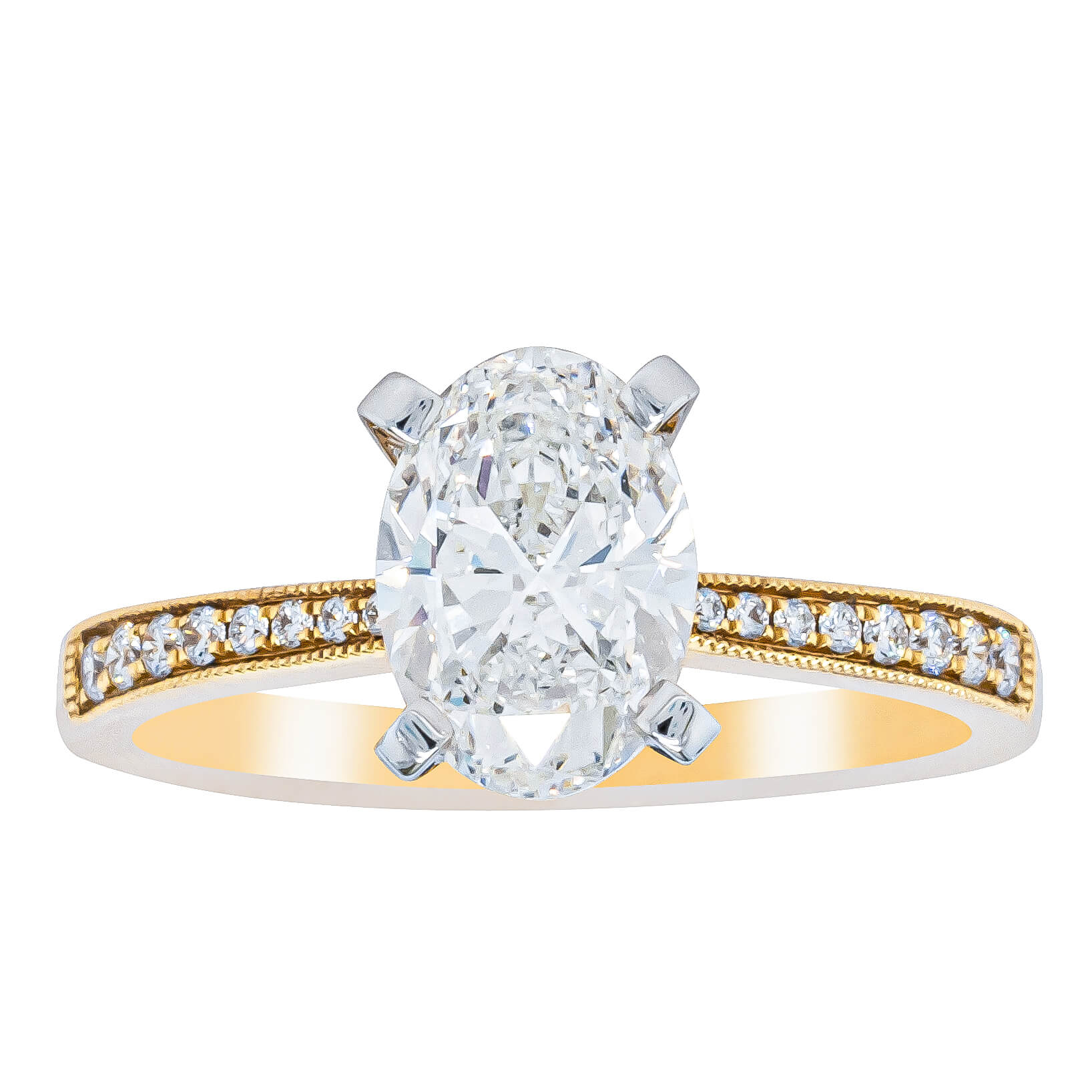 18ct Yellow Gold 1.50ct Oval Diamond Zenith Ring - W&H – Walker & Hall