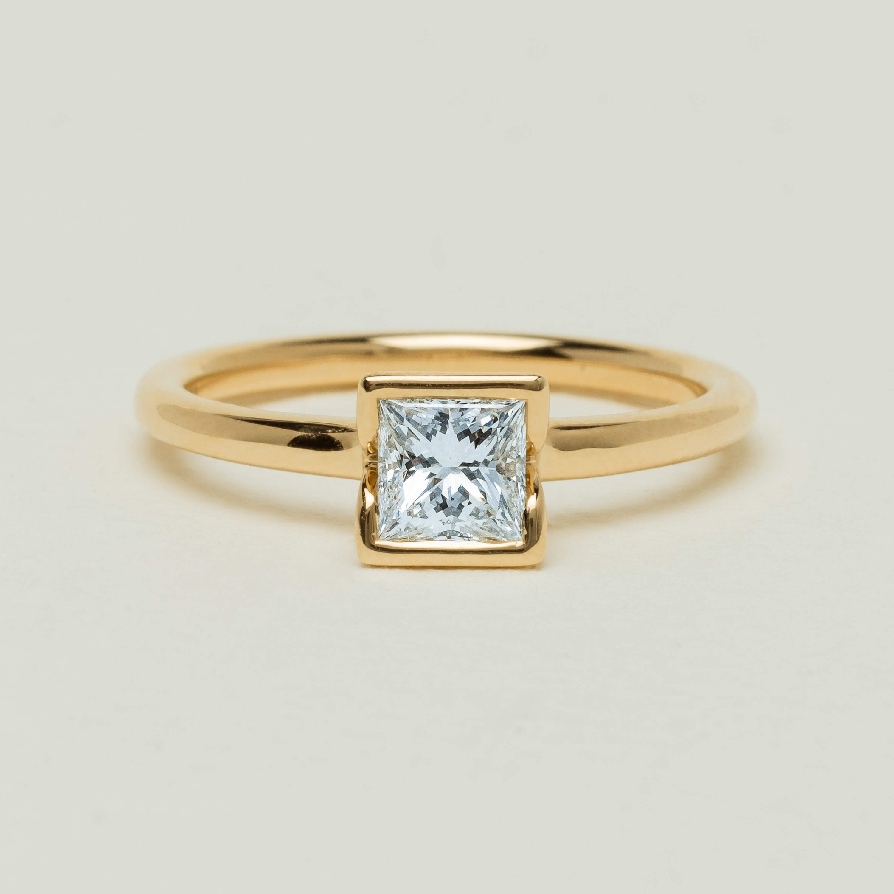 18ct Yellow Gold .62ct Reclaimed Princess Diamond Elle Ring – Walker & Hall