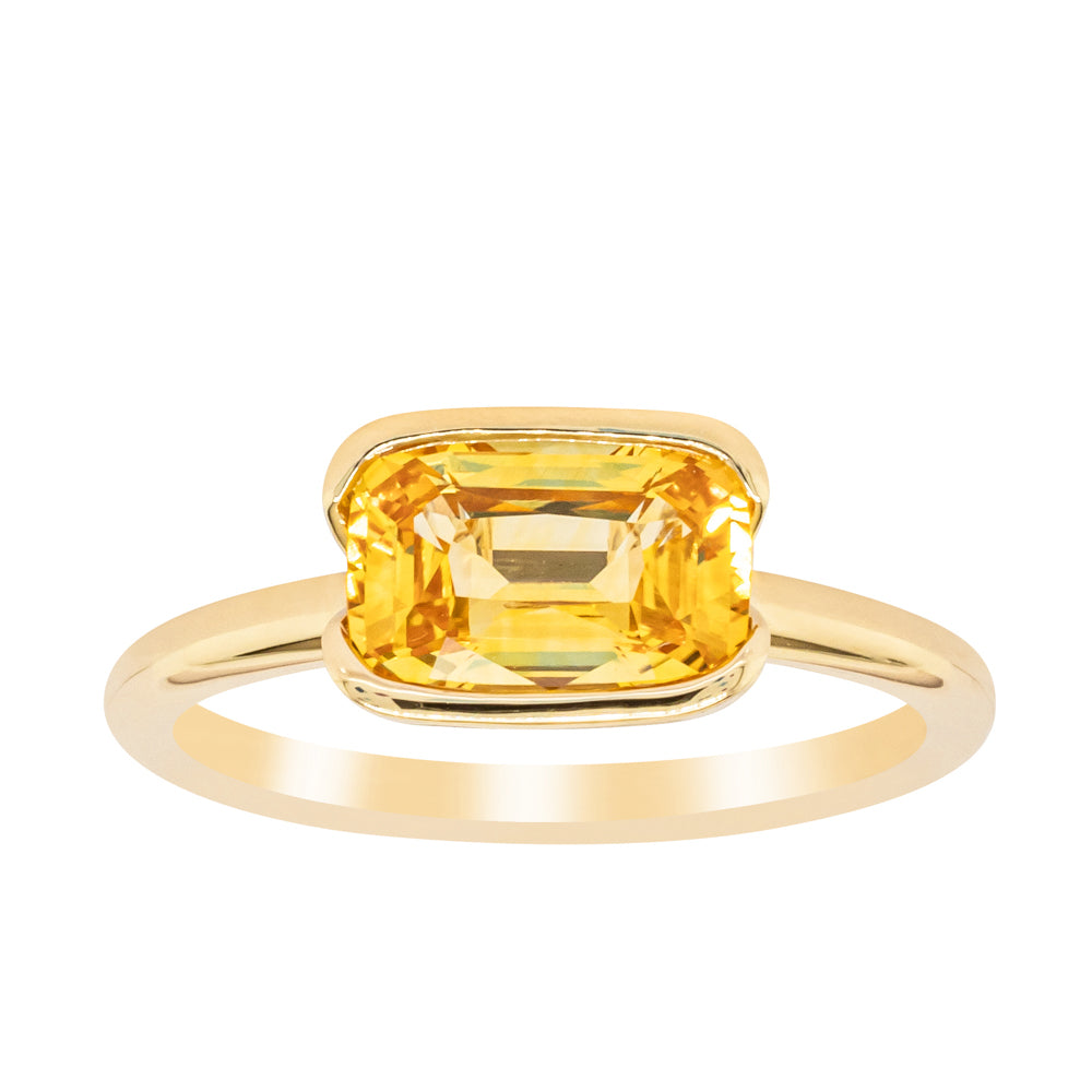 18ct Yellow Gold Golden Sapphire Elle Ring – Walker & Hall
