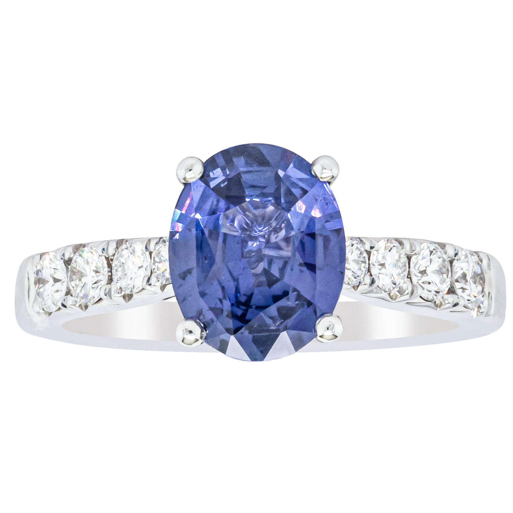 18ct White Gold 2.03ct Sapphire & Diamond Phoenix Ring – Walker & Hall