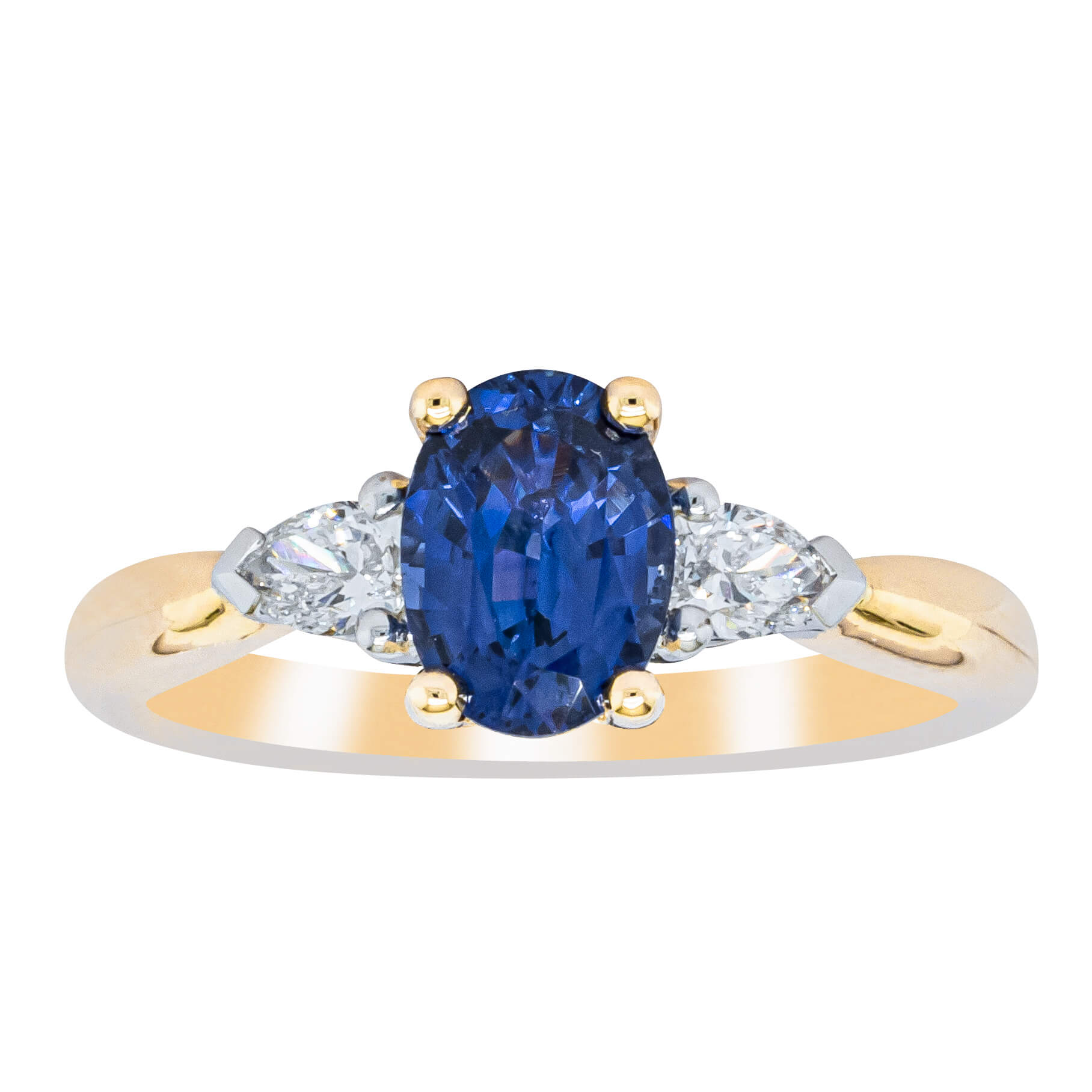18ct Yellow Gold 1.33ct Sapphire & Diamond Ayla Ring – Walker & Hall