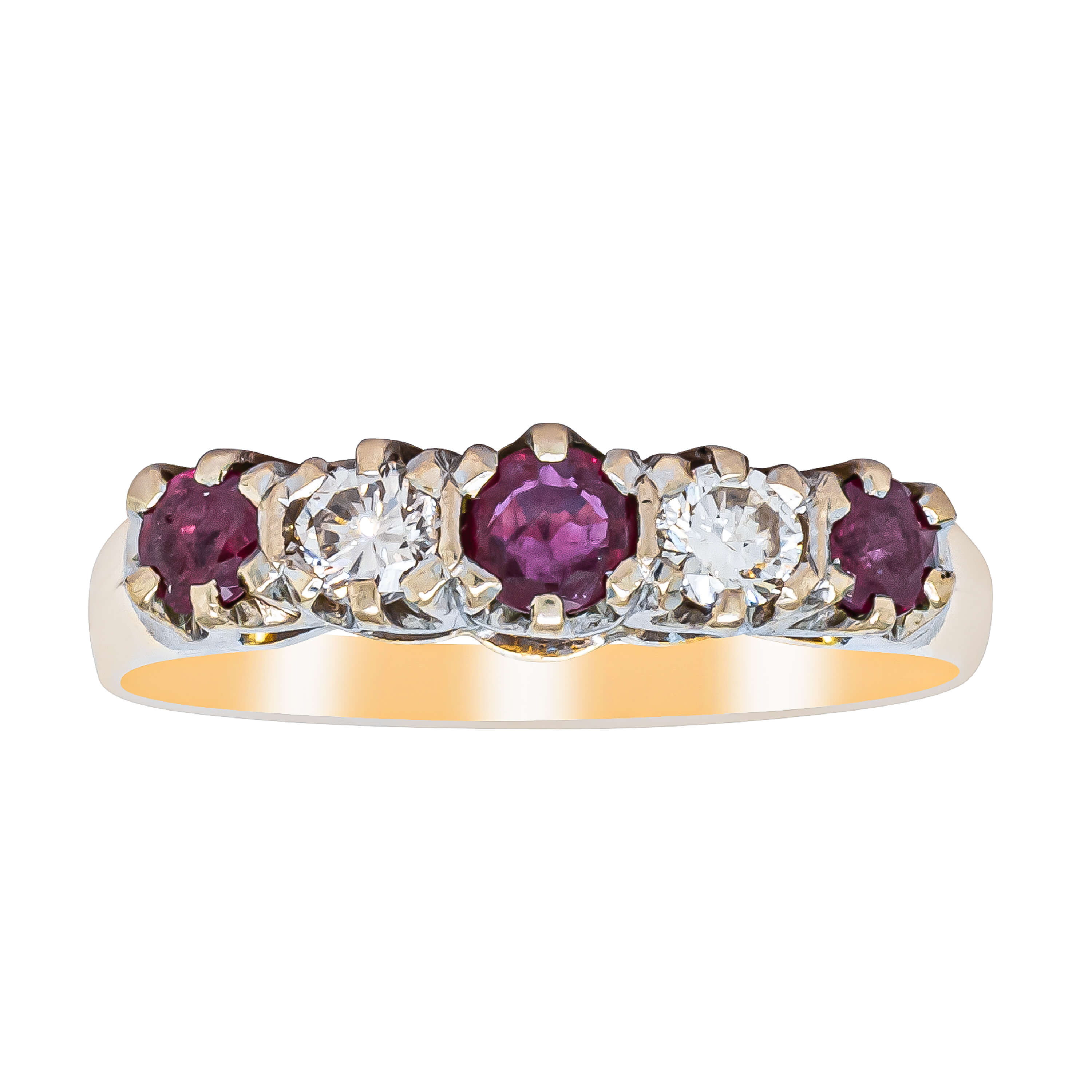Deja Vu 18ct Yellow & White Gold Ruby & Diamond Ring – Walker & Hall
