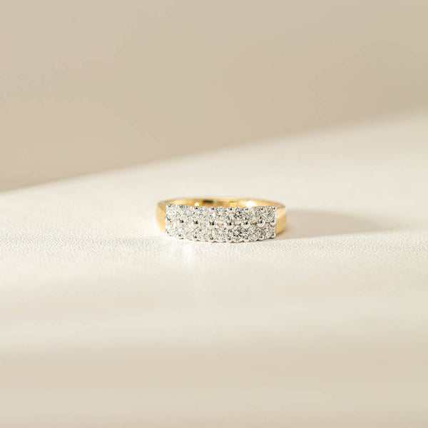 18ct Yellow Gold 1.00ct Diamond Apollo Ring - Walker & Hall