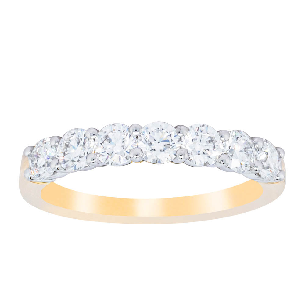 18ct Yellow & White Gold 1.00ct D-F VS Diamond Panorama Ring – Walker ...