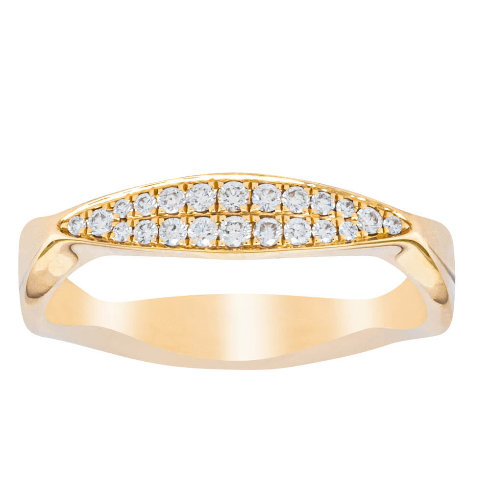 18ct Yellow Gold Diamond EOS Ring - Walker & Hall