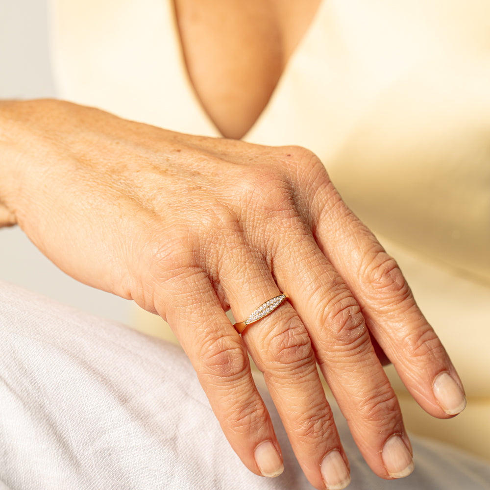 18ct Yellow Gold Diamond EOS Ring - Walker & Hall