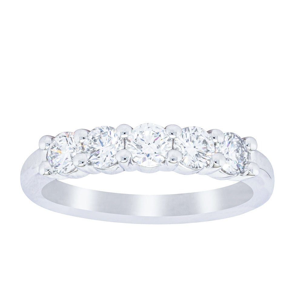 18ct White Gold .80ct Diamond Panorama Ring - Walker & Hall