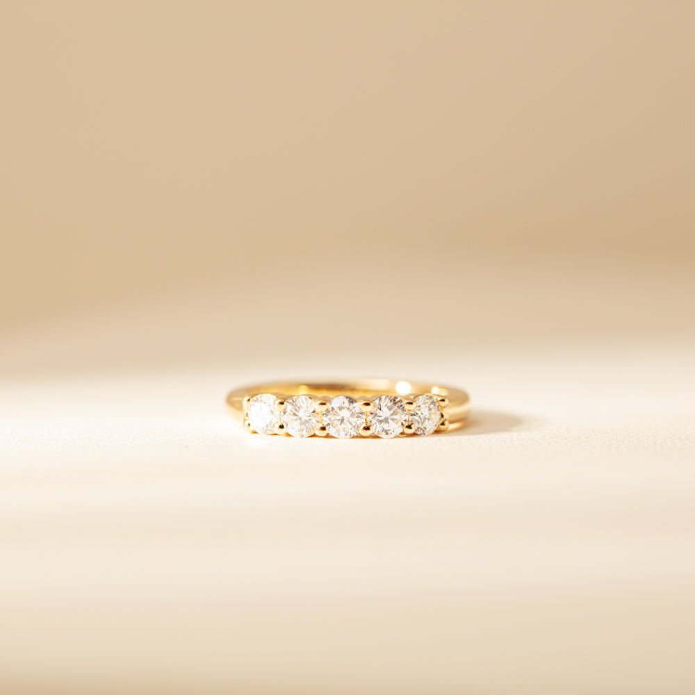 18ct Yellow Gold .80ct Diamond Panorama Ring – Walker & Hall