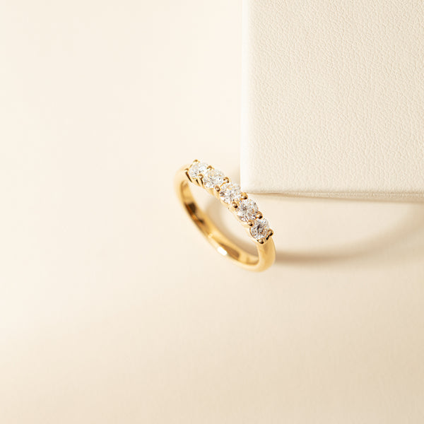 18ct Yellow Gold .80ct Diamond Panorama Ring – Walker & Hall