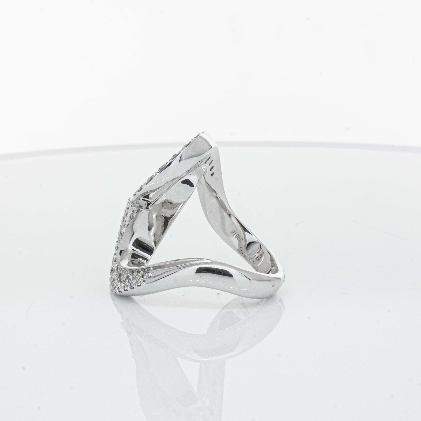 Platinum 1.55ct Diamond Flamenco Ring - Walker & Hall