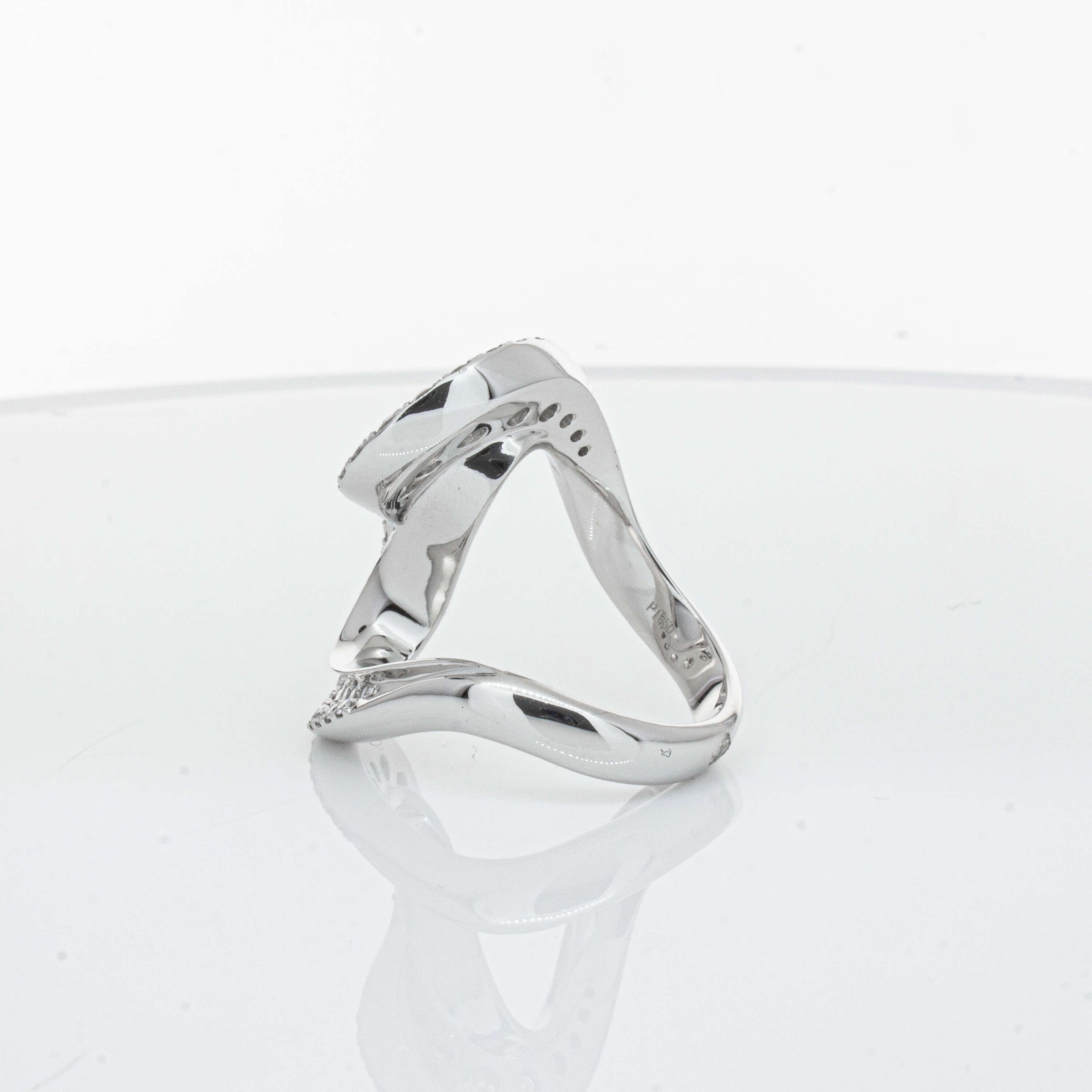 Platinum 1.55ct Diamond Flamenco Ring - Walker & Hall