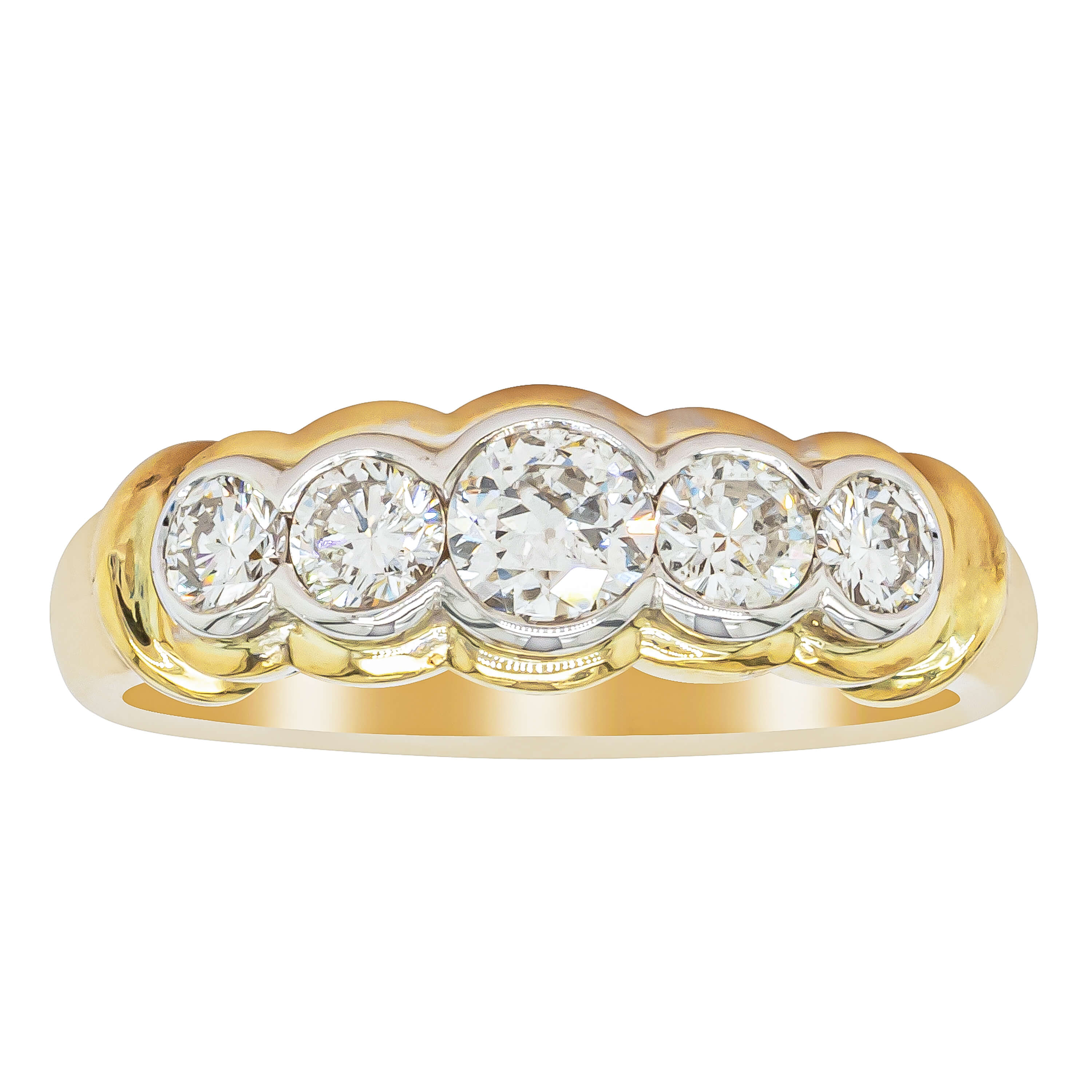Deja Vu 18ct Yellow Gold .12ct Diamond Five-Stone Ring -W&H – Walker & Hall