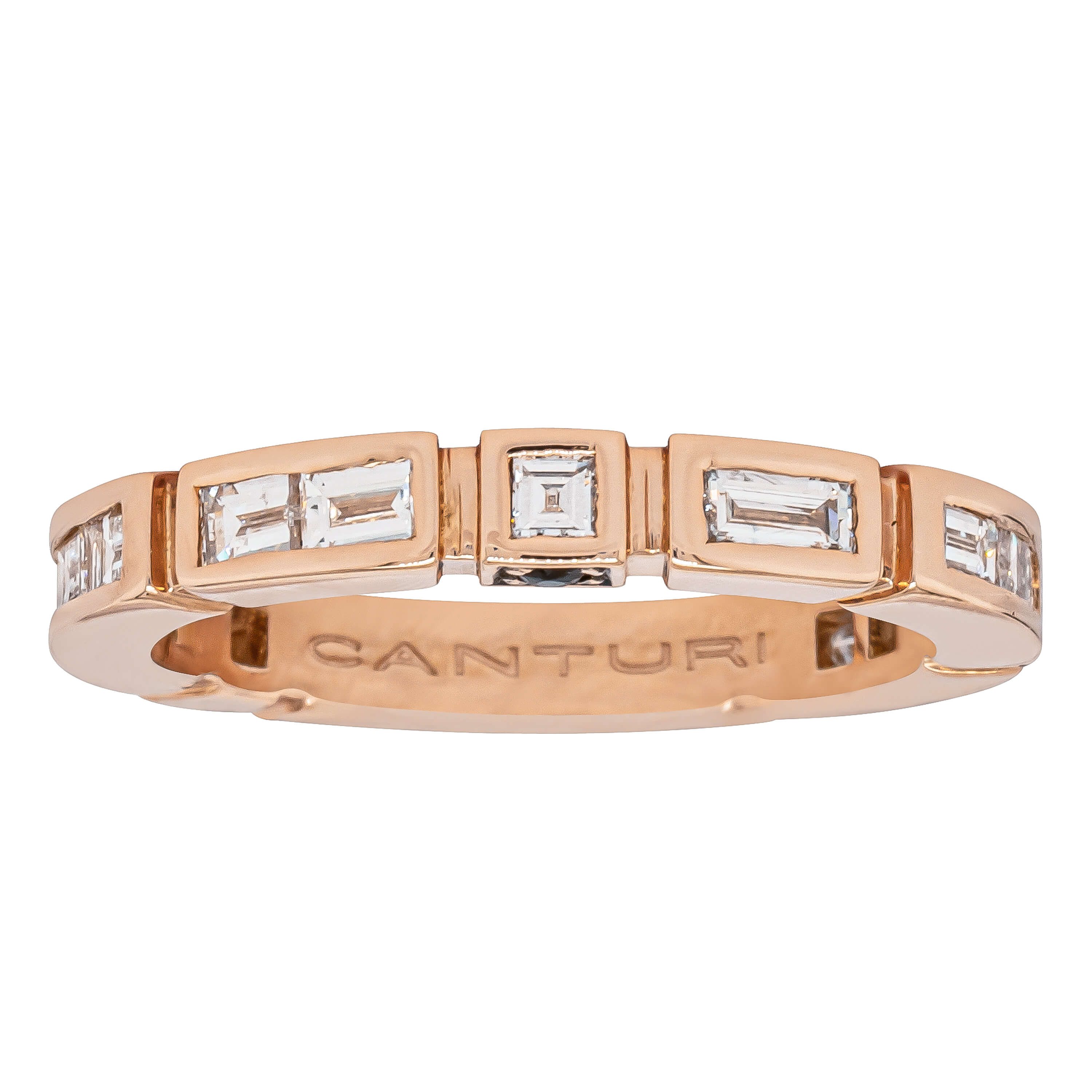 Deja Vu 18ct Rose Gold .75ct Diamond Band - Walker & Hall