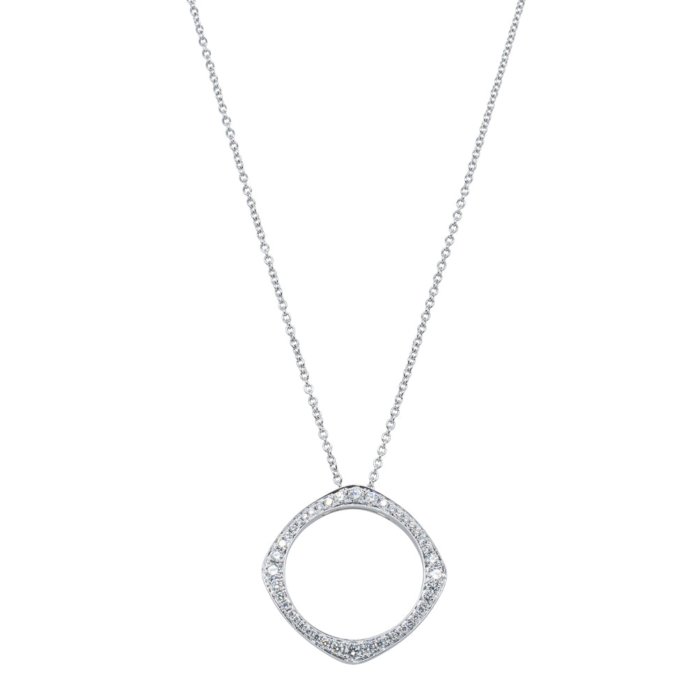 18ct White Gold Eos Pendant - Walker & Hall