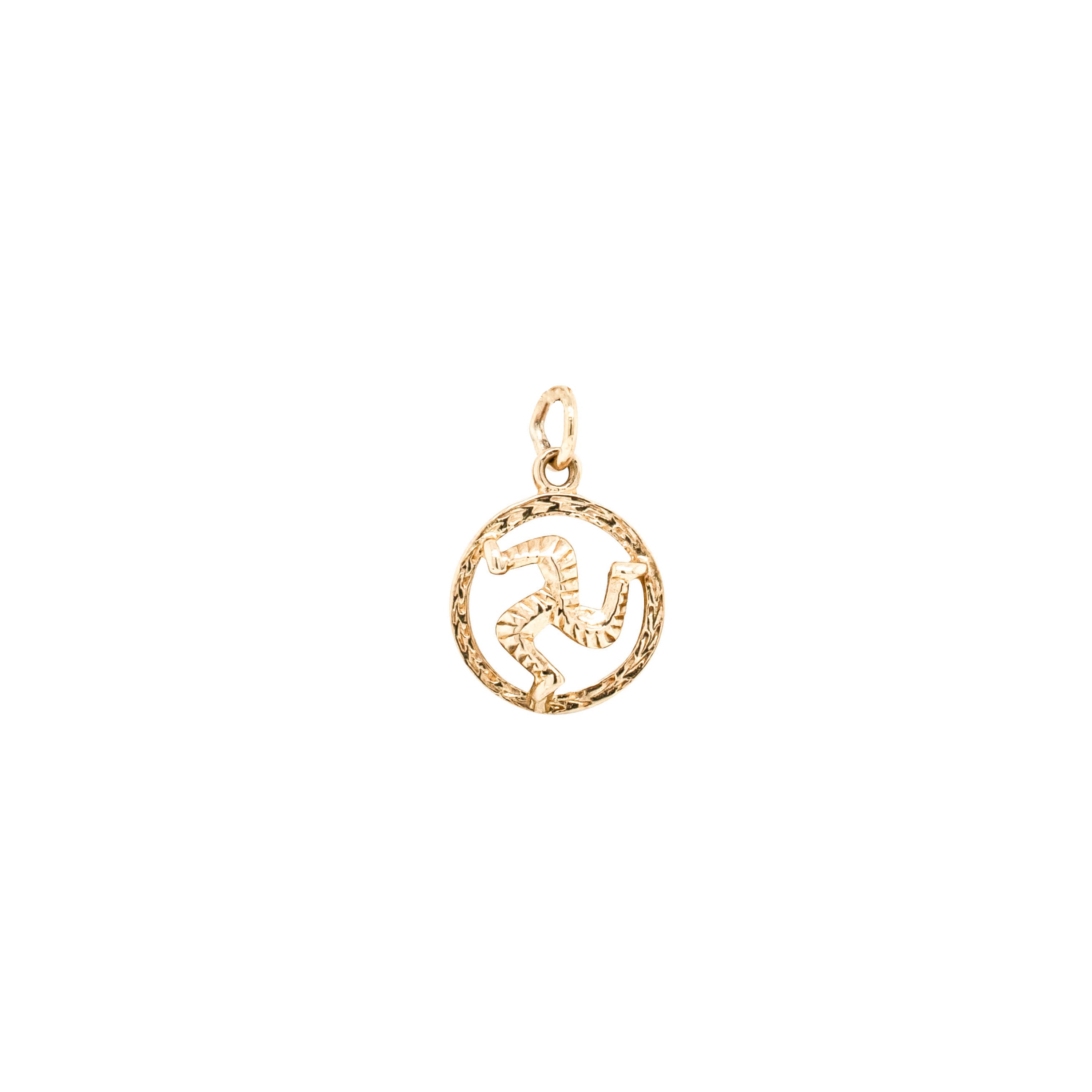 Deja Vu 9ct Yellow Gold Manx Symbol Charm - Walker & Hall