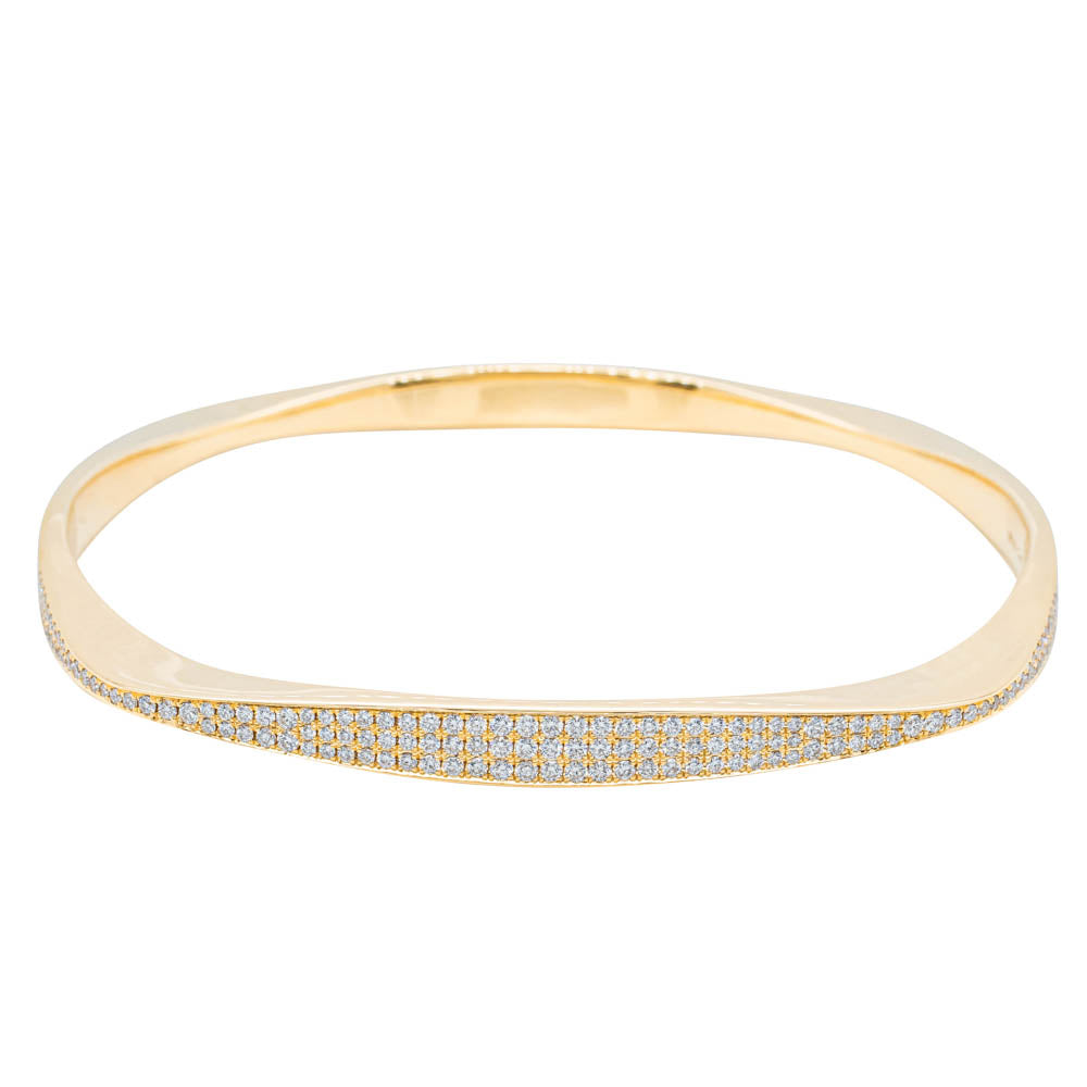 18ct Yellow Gold 2.70ct Diamond Eos Bangle – Walker & Hall