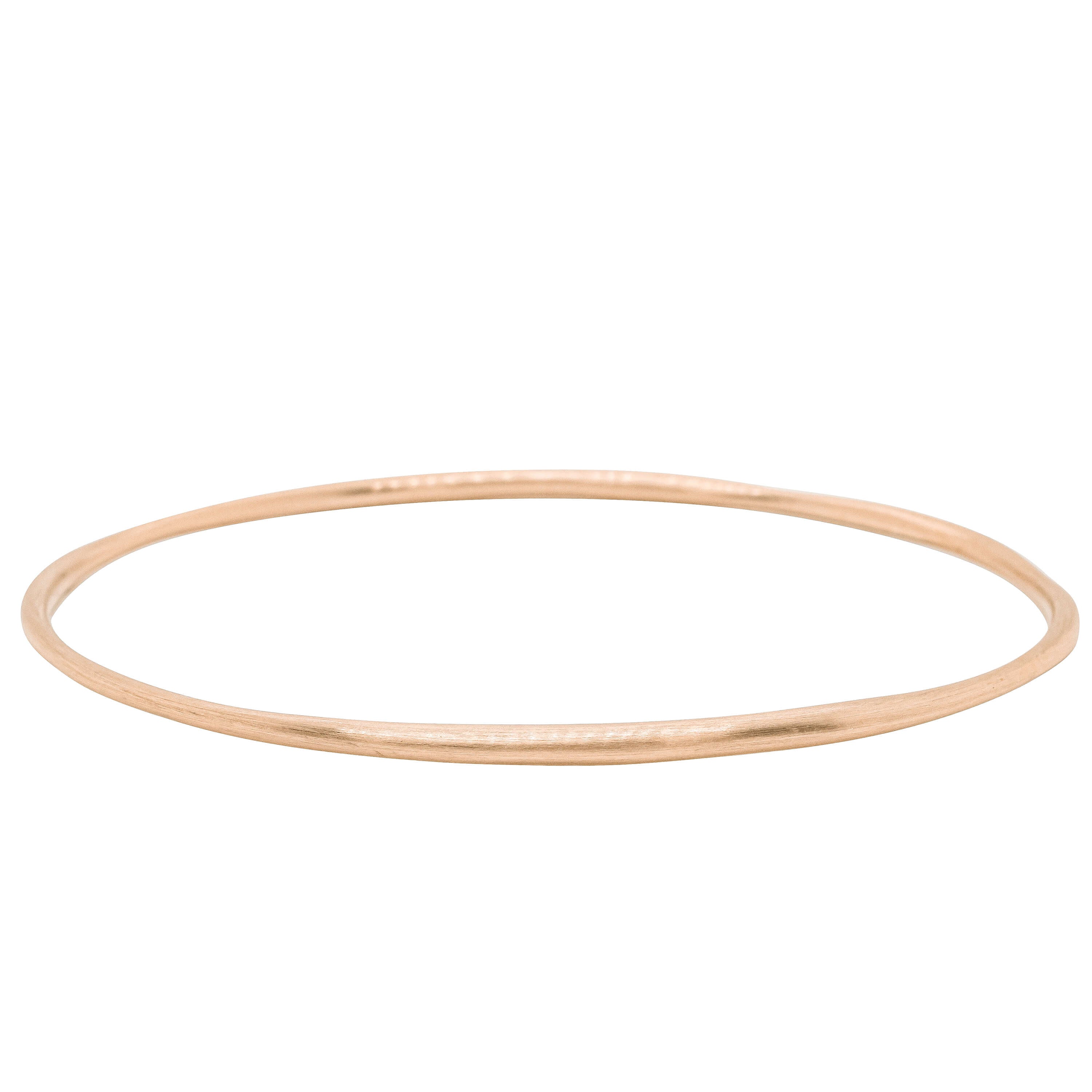 Deja Vu 9ct Rose Gold Freeform Satin Finish Bangle - W&H – Walker & Hall