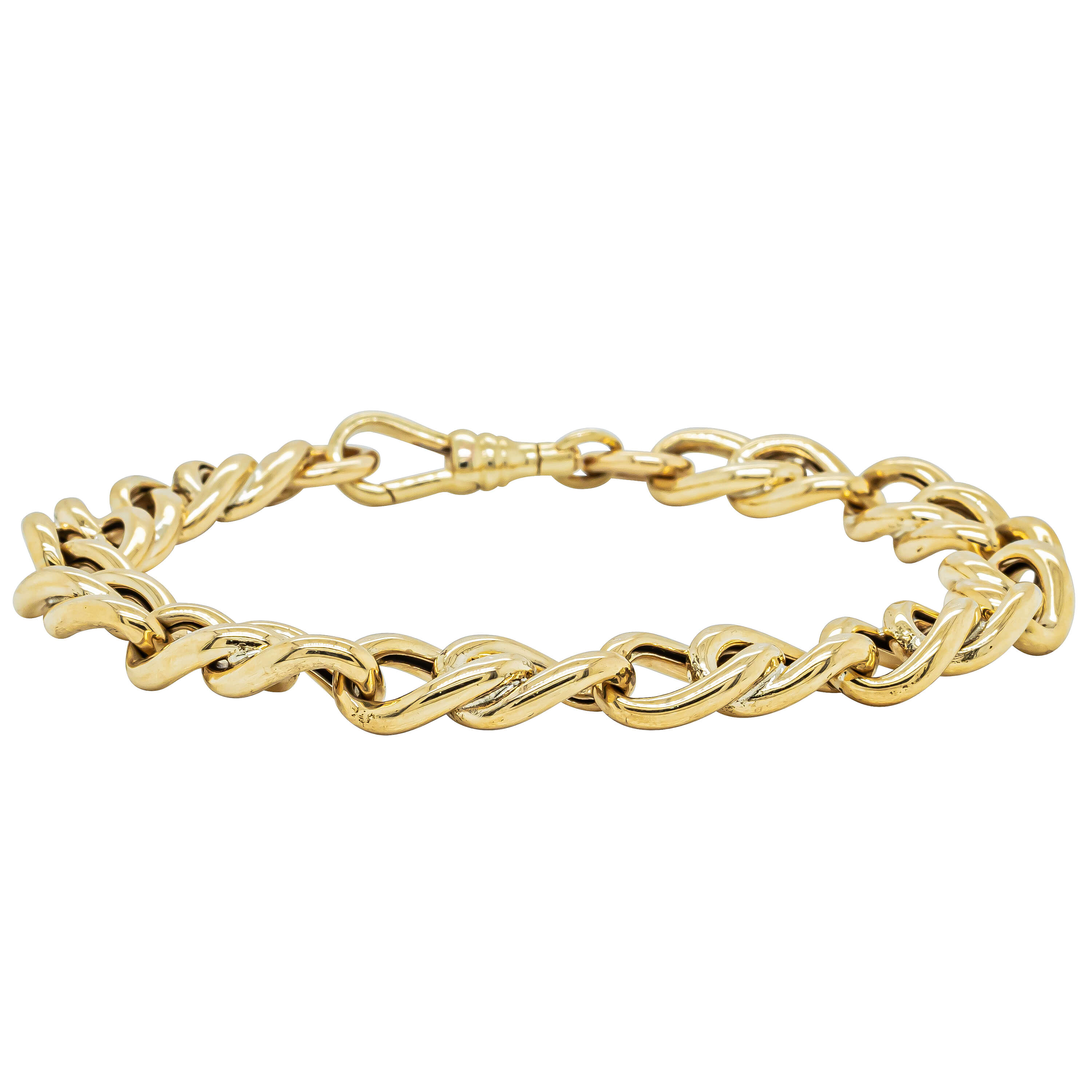 Deja Vu 9ct Yellow Gold Hollow Curb Link Bracelet 20cm – Walker & Hall