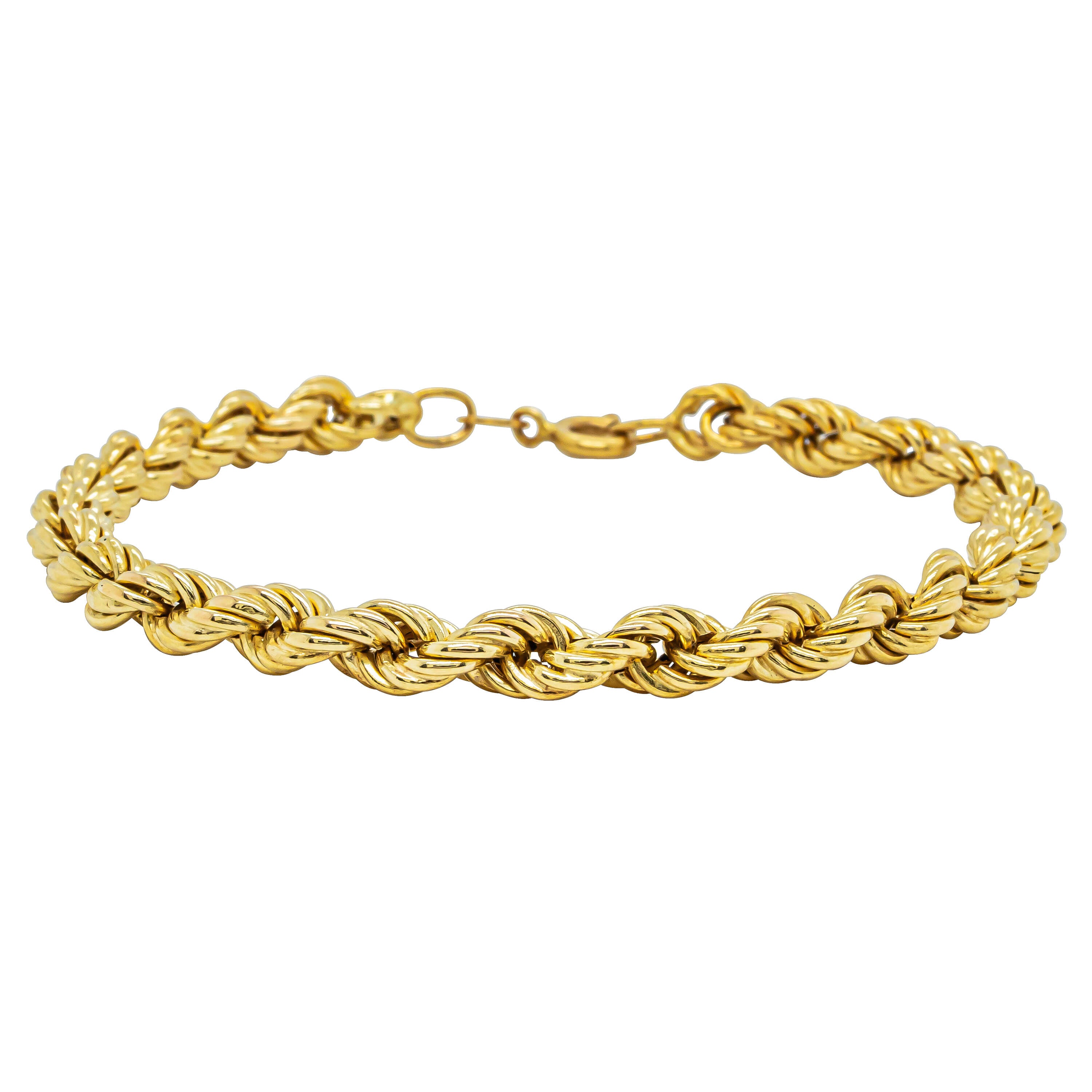 Deja Vu 18ct Yellow Gold Hollow Twist Link Bracelet – Walker & Hall