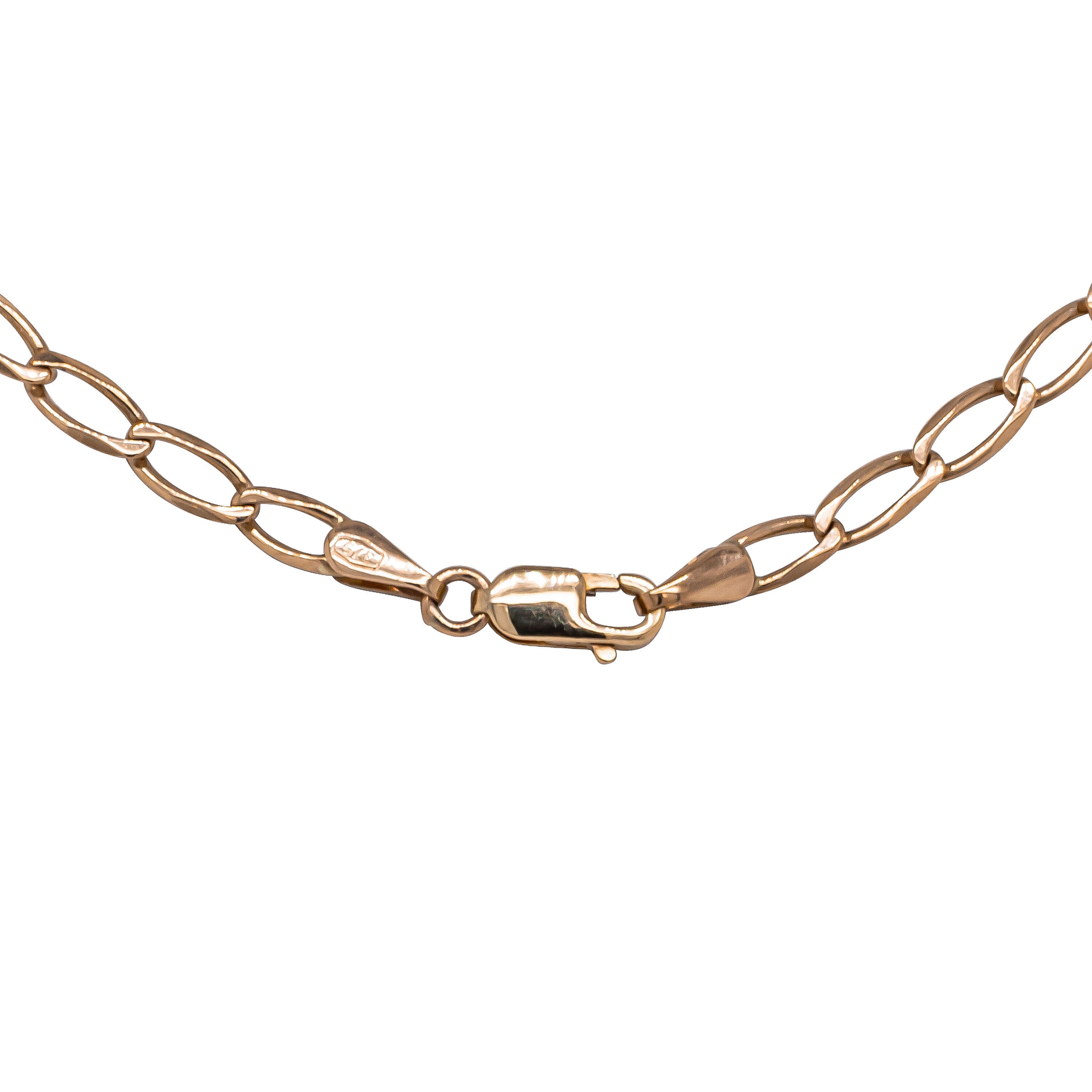 Deja Vu 9ct Rose & Yellow Gold Oval Curb Bracelet - W&H – Walker & Hall