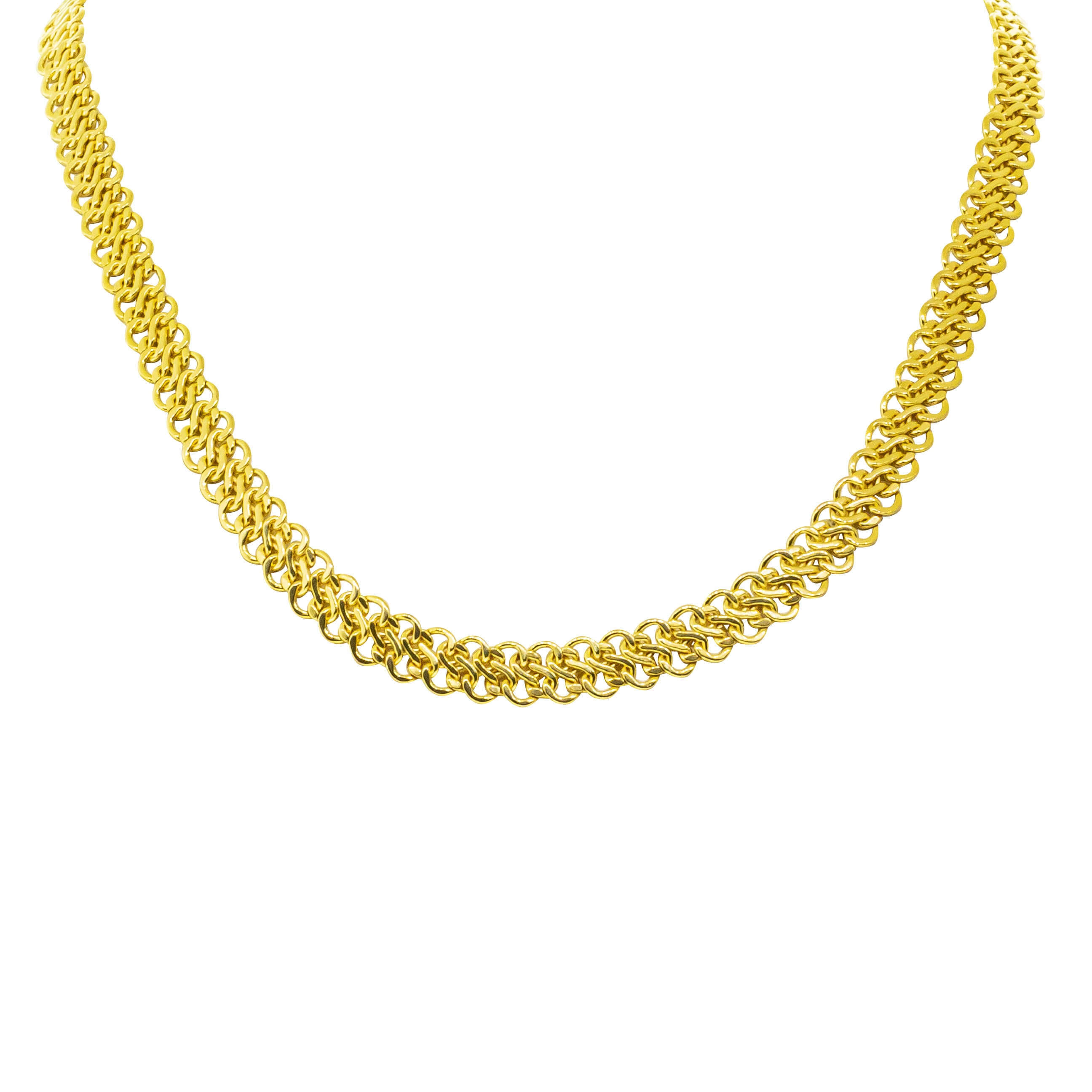 Deja Vu 9ct Yellow Gold Fancy Figure 8 Link Necklace – Walker & Hall