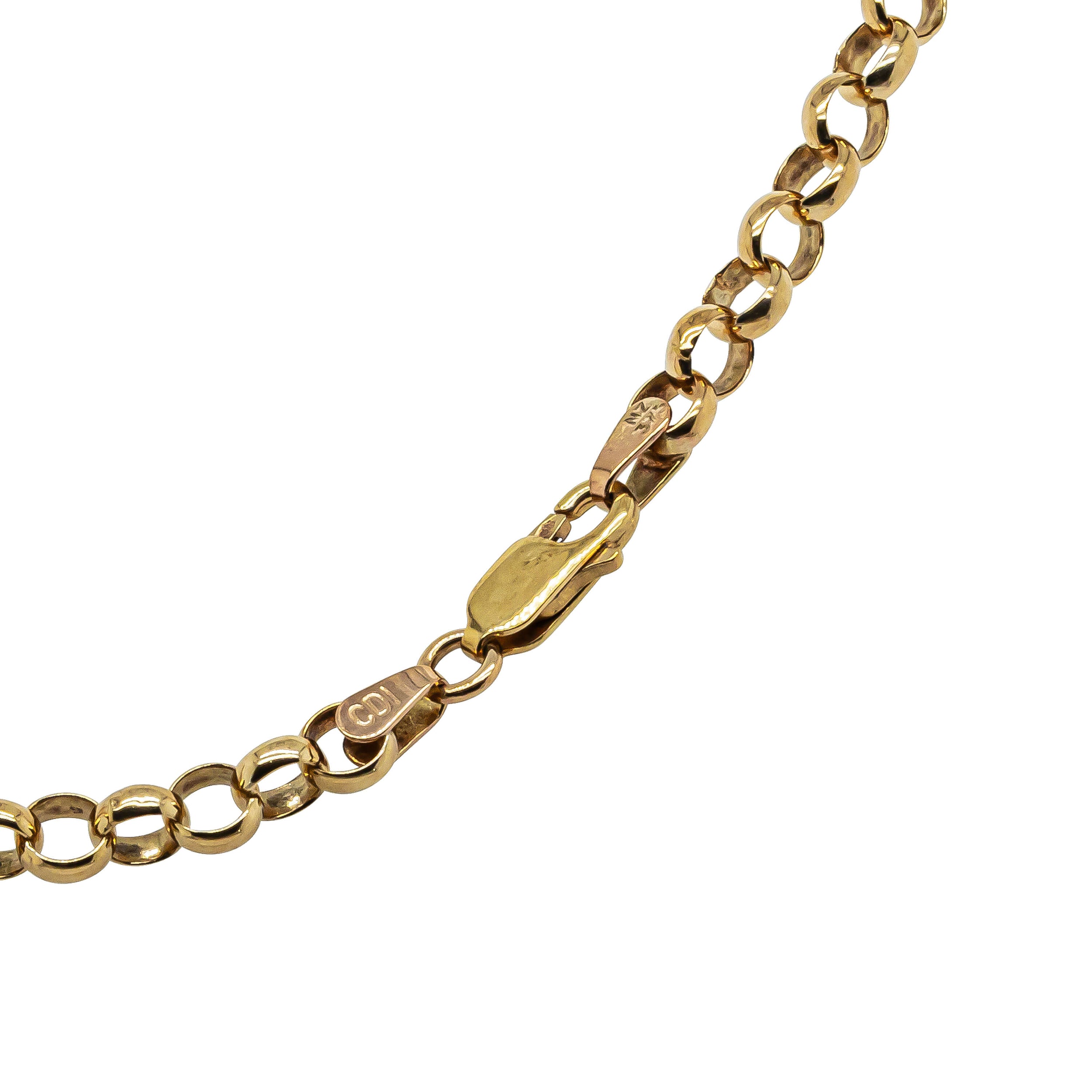 Deja Vu 9ct Yellow Gold Belcher Link Necklace 50cm – Walker & Hall