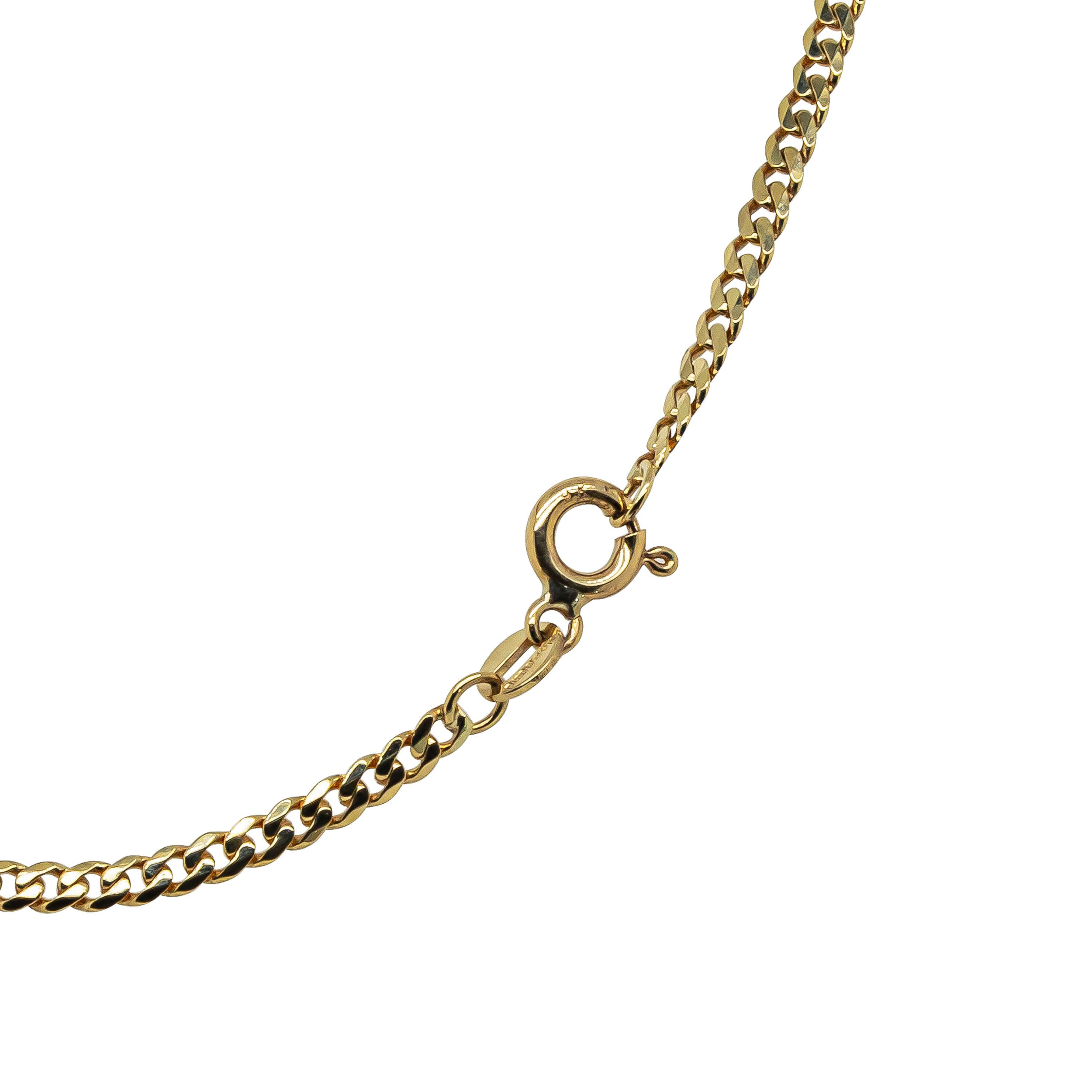 Deja Vu 9ct Yellow Gold Flat Curb Link Necklace 70cm – Walker & Hall