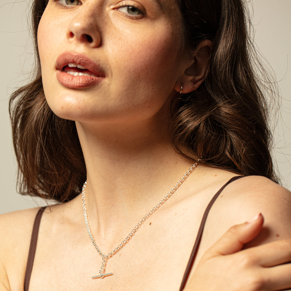 Sterling Silver Belcher Link Fob Chain - Walker & Hall