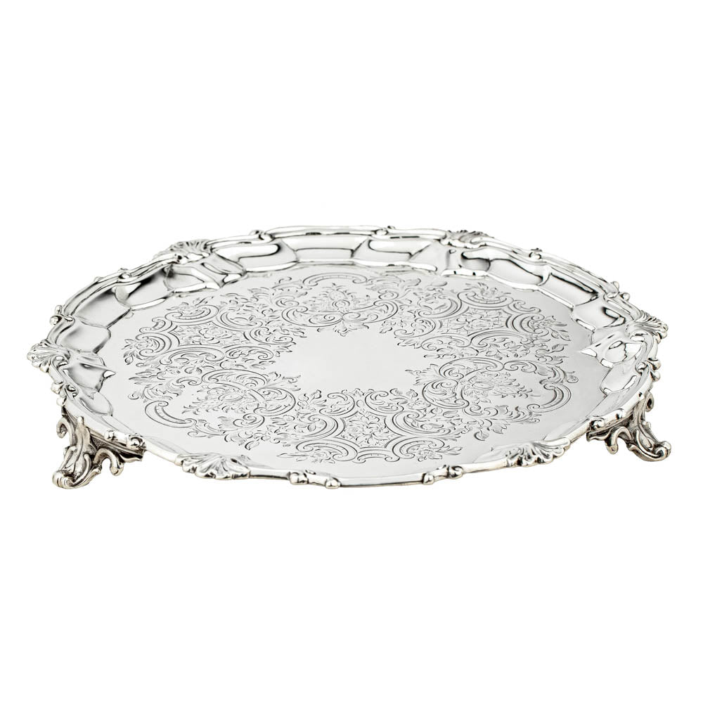 Sterling Silver Engraved Tray - Walker & Hall