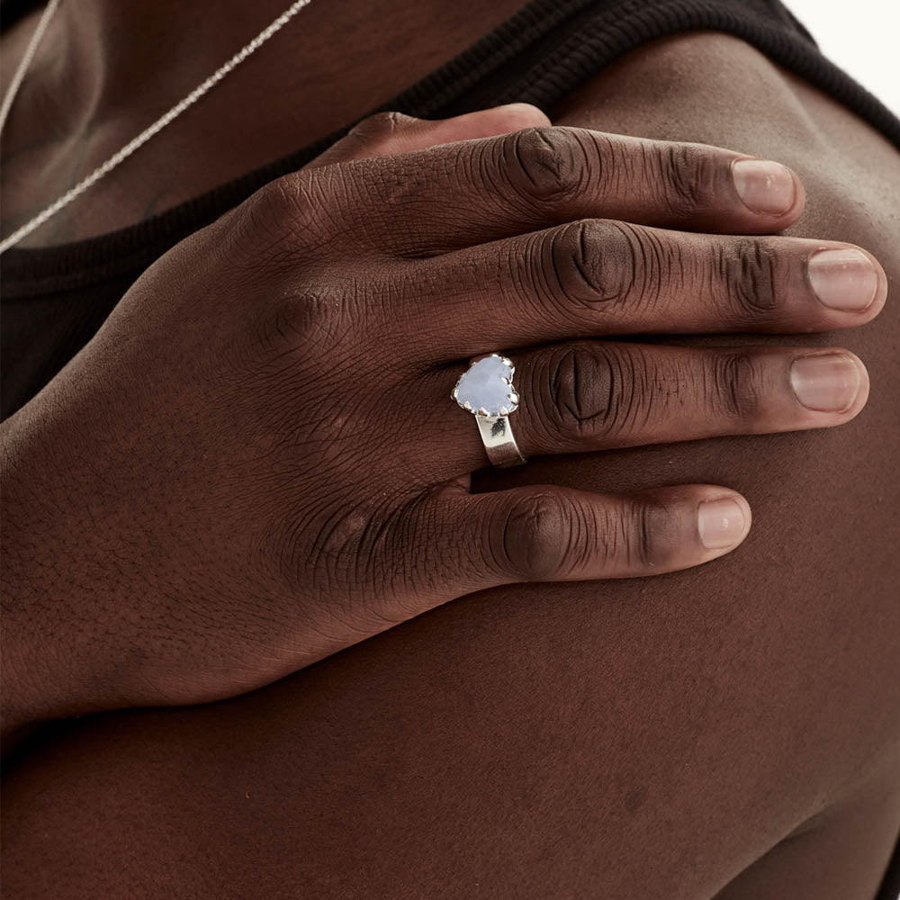 Stolen Girlfriends Club Love Claw Ring - Sterling Silver & Blue Lace A ...