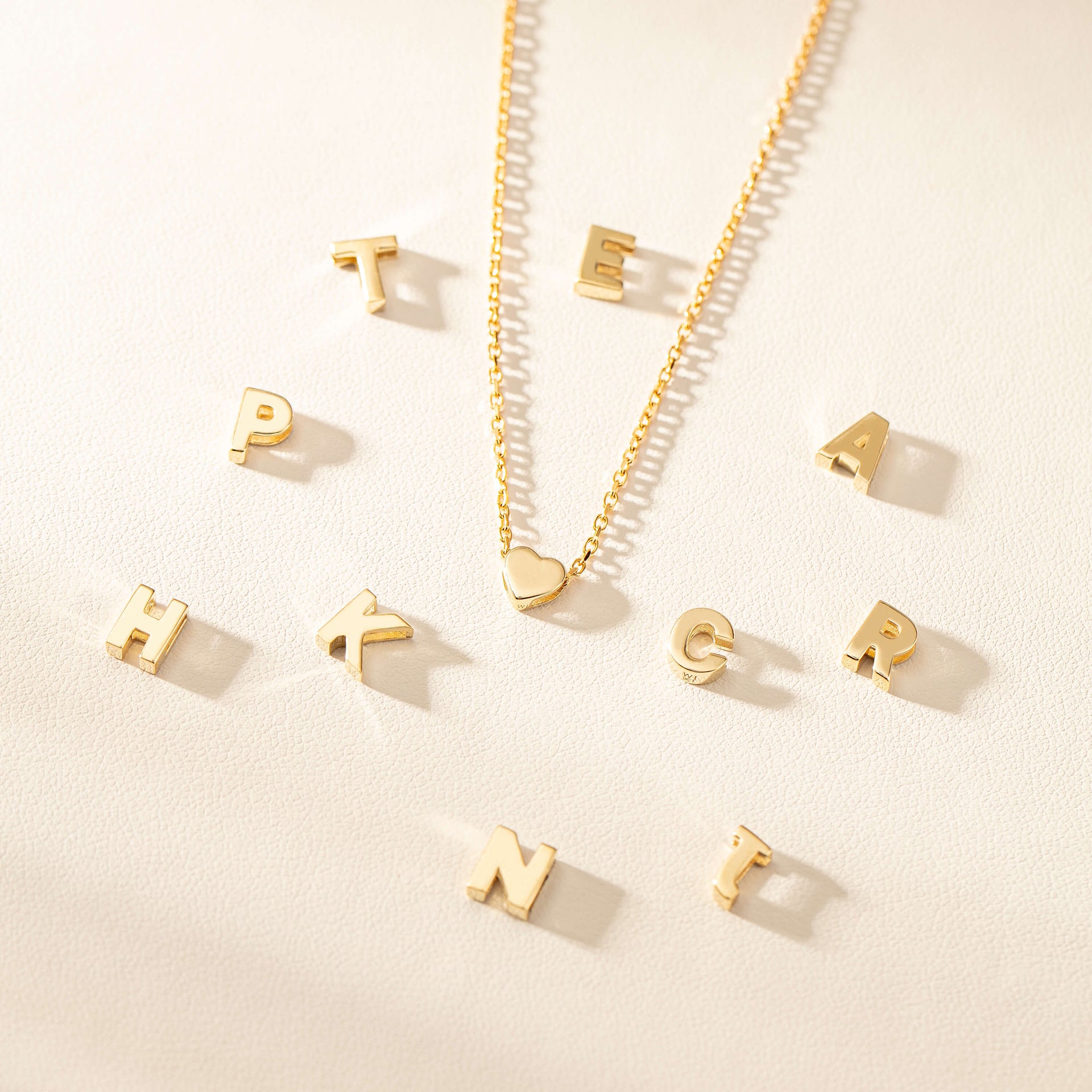 9ct Yellow Gold Noted Letter Pendant - Walker & Hall