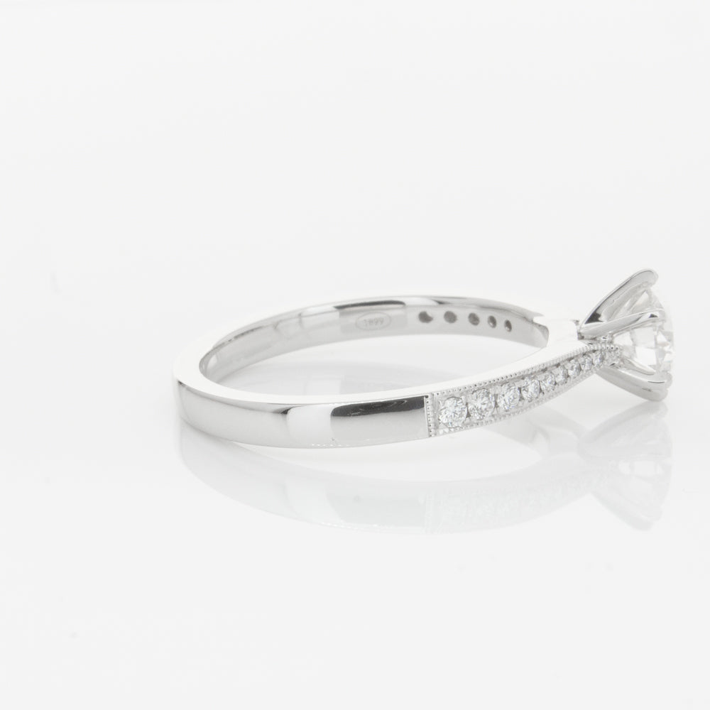 18ct White Gold .70ct F SI2 Diamond Zenith Ring -Walker&Hall – Walker ...