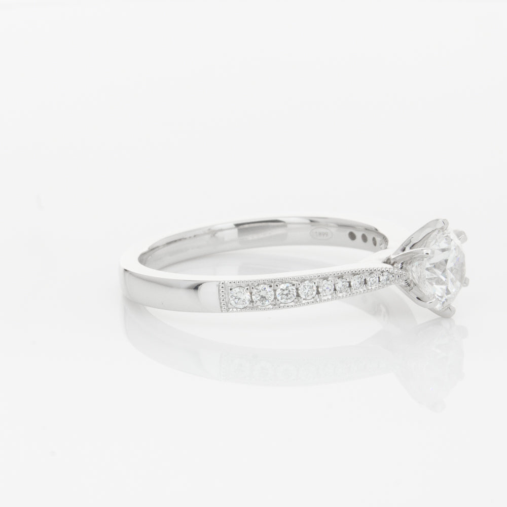 18ct White Gold .70ct F SI2 Diamond Zenith Ring -Walker&Hall – Walker ...