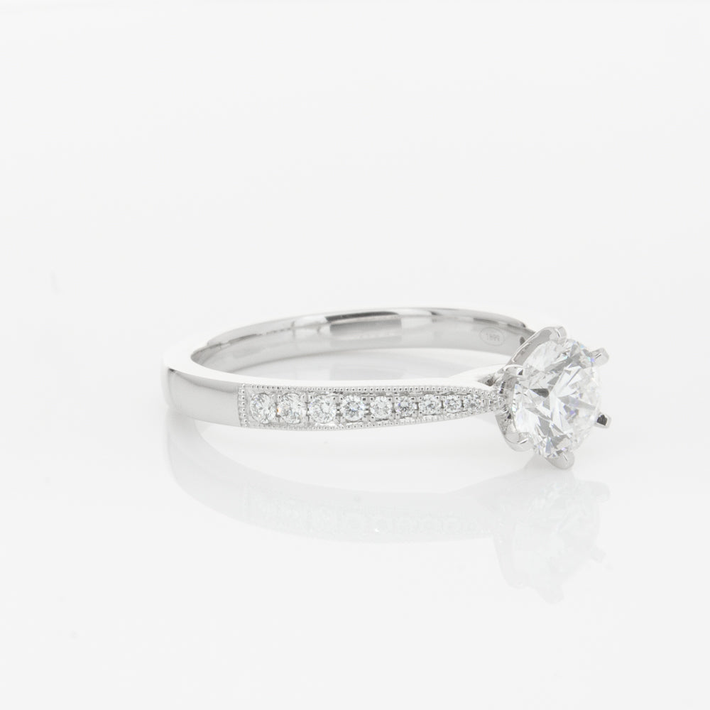 18ct White Gold .70ct F SI2 Diamond Zenith Ring -Walker&Hall – Walker ...