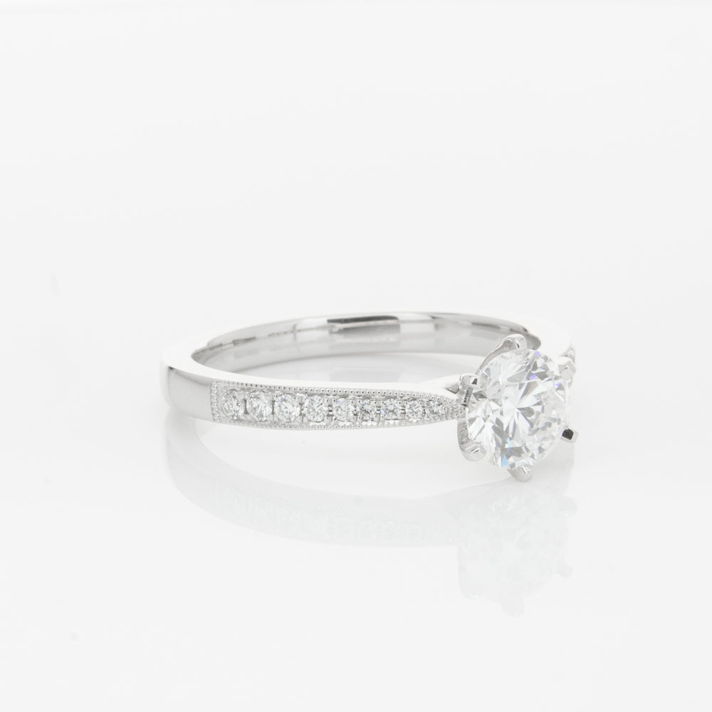 18ct White Gold .70ct F SI2 Diamond Zenith Ring -Walker&Hall – Walker ...