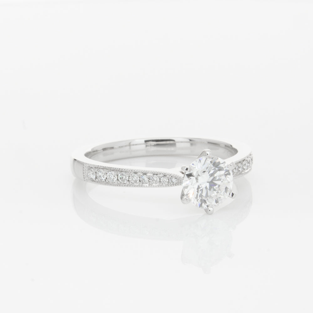 18ct White Gold .70ct F SI2 Diamond Zenith Ring -Walker&Hall – Walker ...