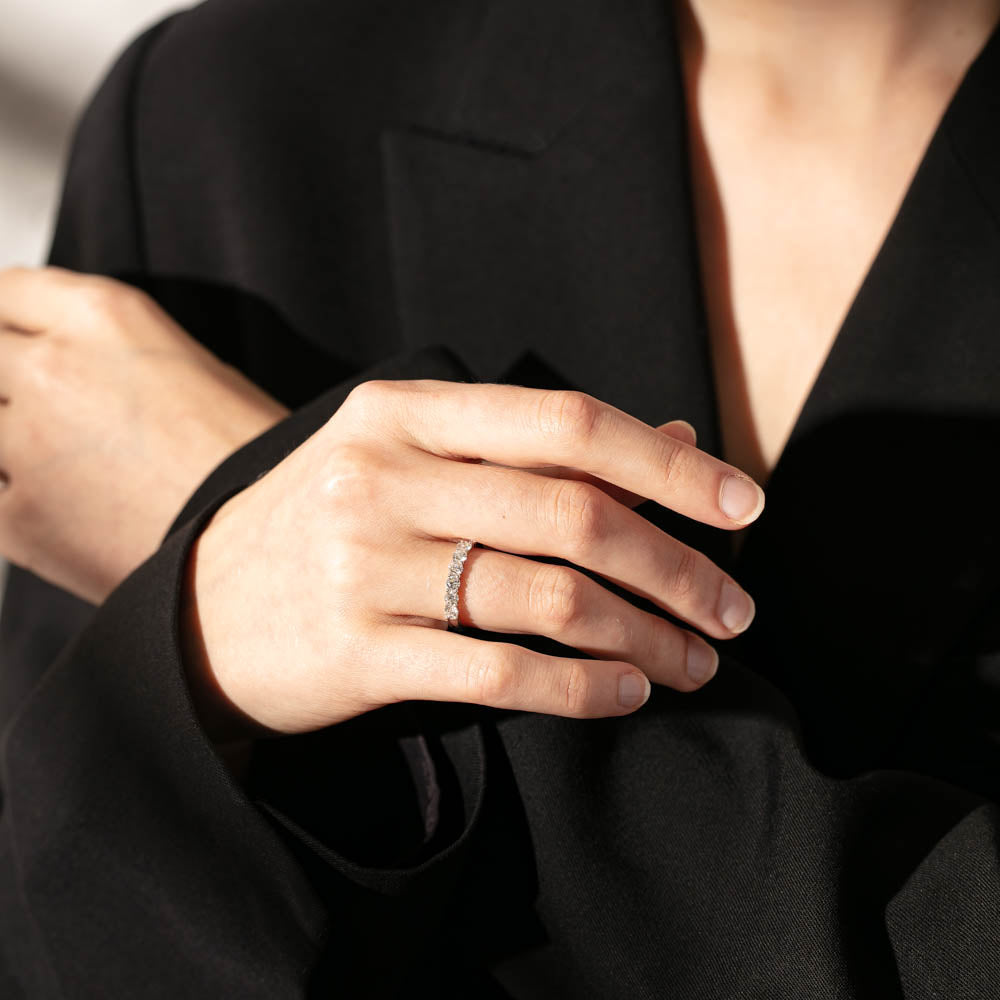 18ct White Gold Diamond Panorama Ring - Walker & Hall