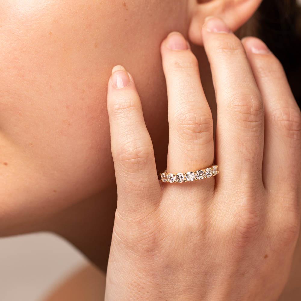 18ct Yellow Gold 1.30ct Diamond Panorama Ring - Walker & Hall