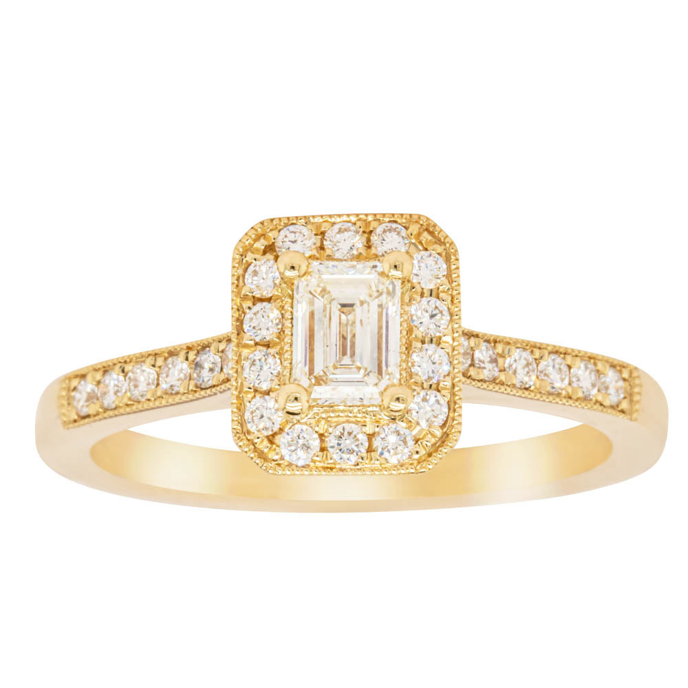 18ct Yellow Gold .30ct Diamond Aria Ring - Walker & Hall