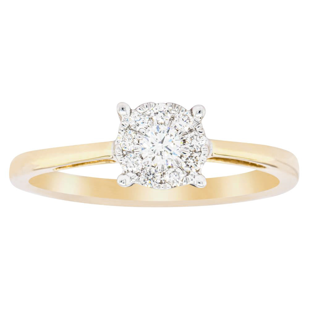 14ct Yellow Gold Diamond Coronet Ring - Walker & Hall