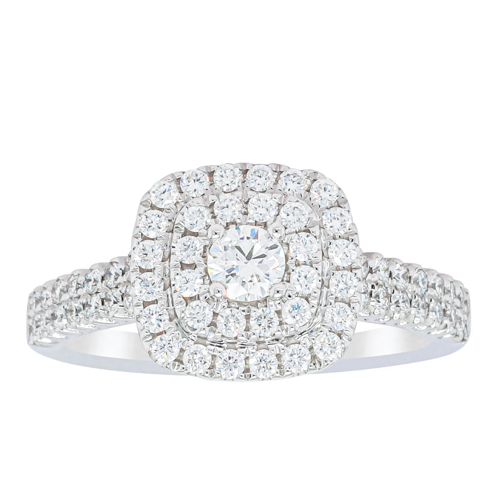 14ct White Gold Diamond Lumiere Ring - Walker & Hall