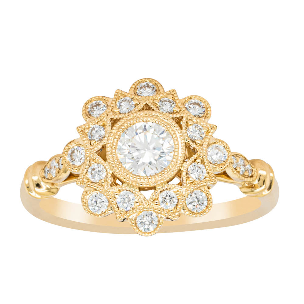 18ct Yellow Gold .30ct Diamond Mayfair Ring - Walker & Hall
