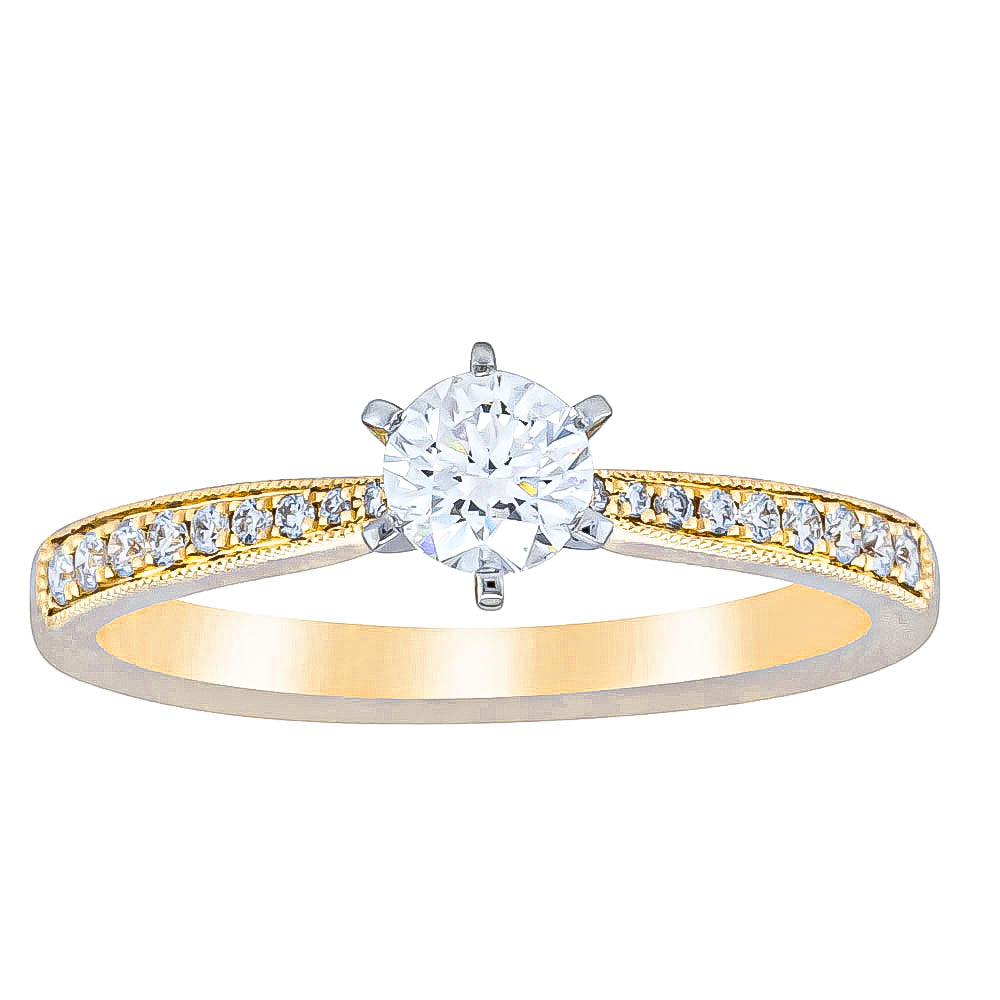 18ct Yellow Gold .30ct Diamond Zenith Ring - Walker & Hall