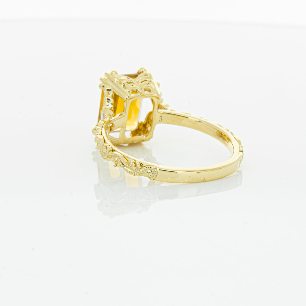 18ct Yellow Gold Citrine & Diamond Romanov Ring - W&H – Walker & Hall